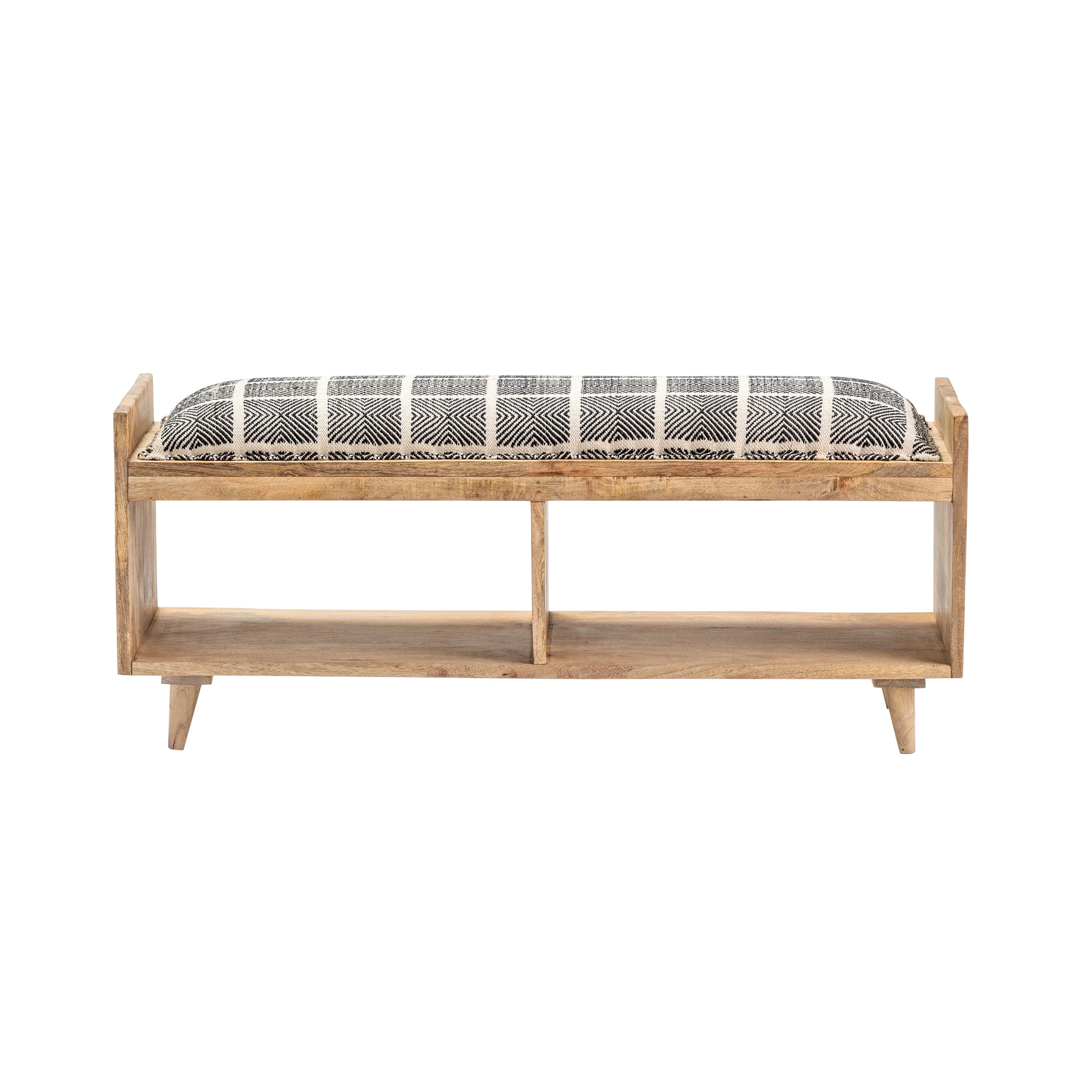 Madison Mango Wood and Cotton Storage Bench - 45 x 16 x 18 - Walmart.com
