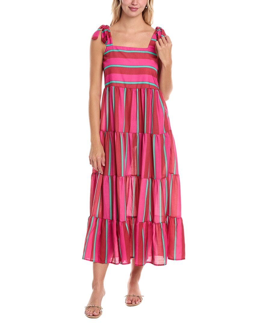 Madison Miles womens Tiered Midi Dress, s, Pink - Walmart.com