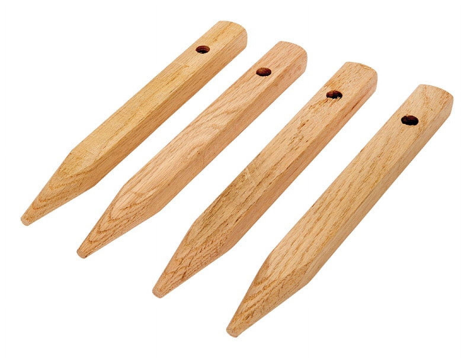 Madison Mill 12 in. H x 0.9 in. W Oak Wooden Garden Landscaping Stakes ...