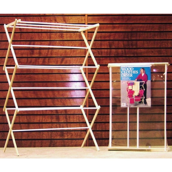 Madison Mill Free Standing Wooden Clothes Drying Rack - Walmart.com