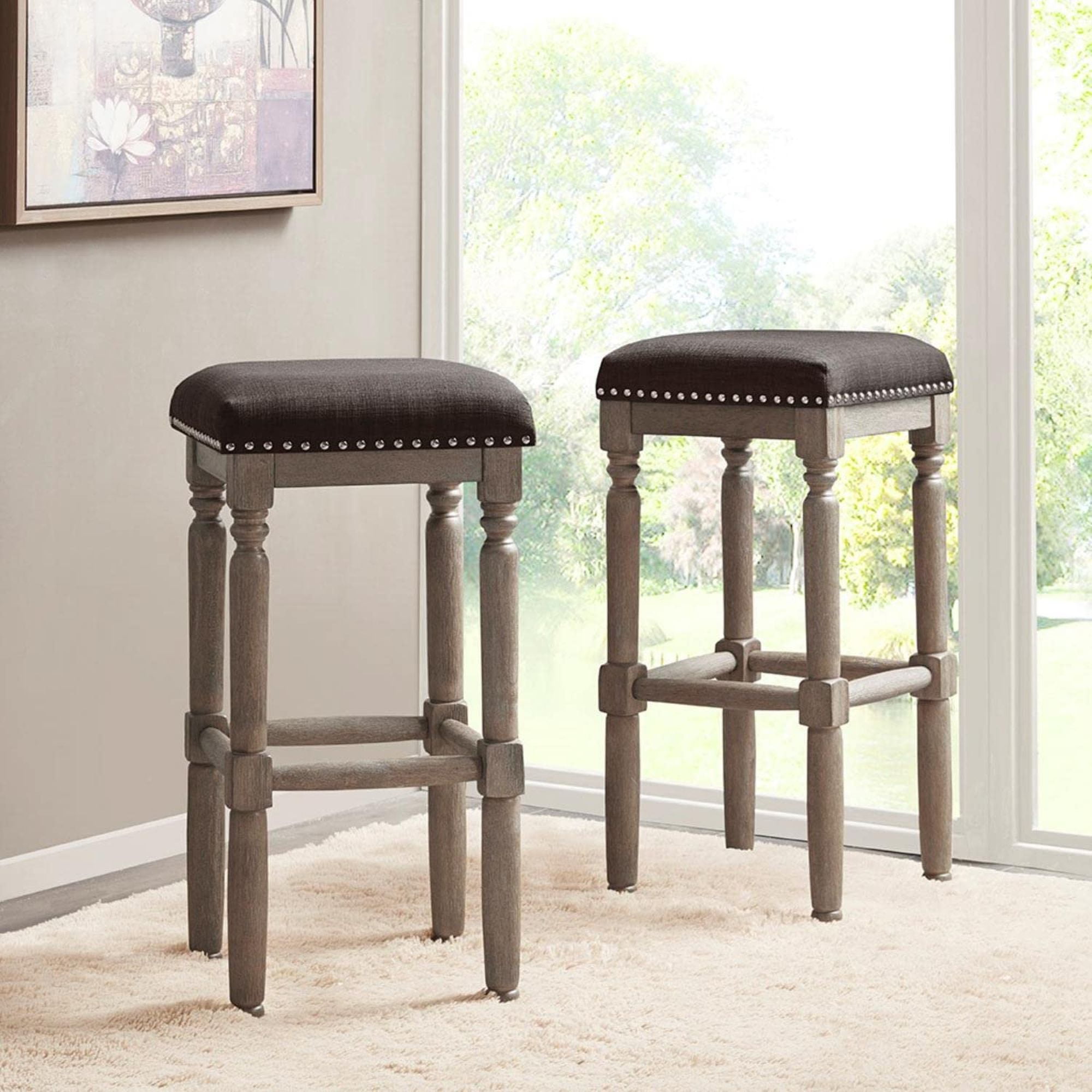 Madison Park 30" Counter Height Kitchen Bar Stools Backless Set of 2 ...