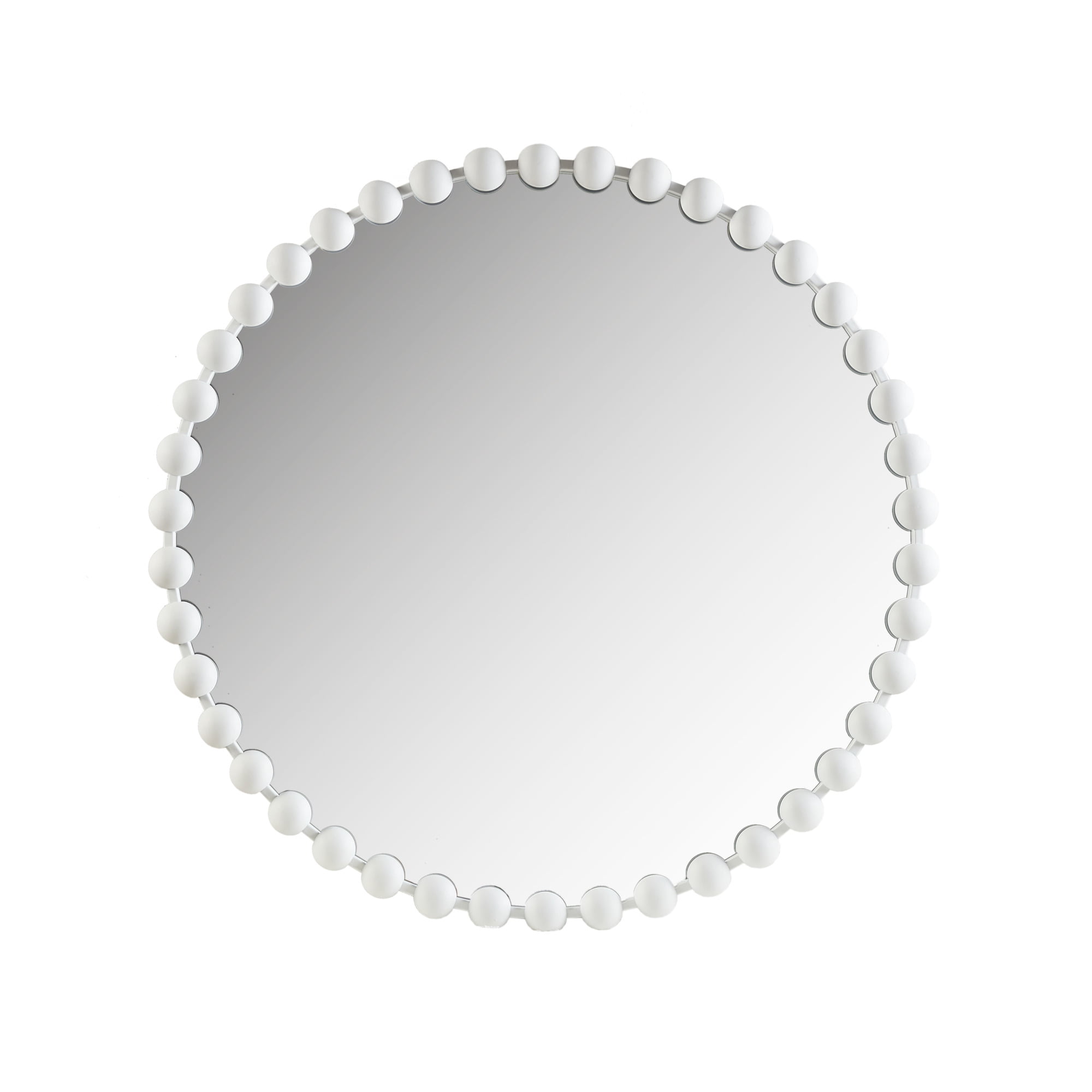 Madison Park Beaded 36" Dia Round Wall Mirror, with Luxury Iron Framed ...