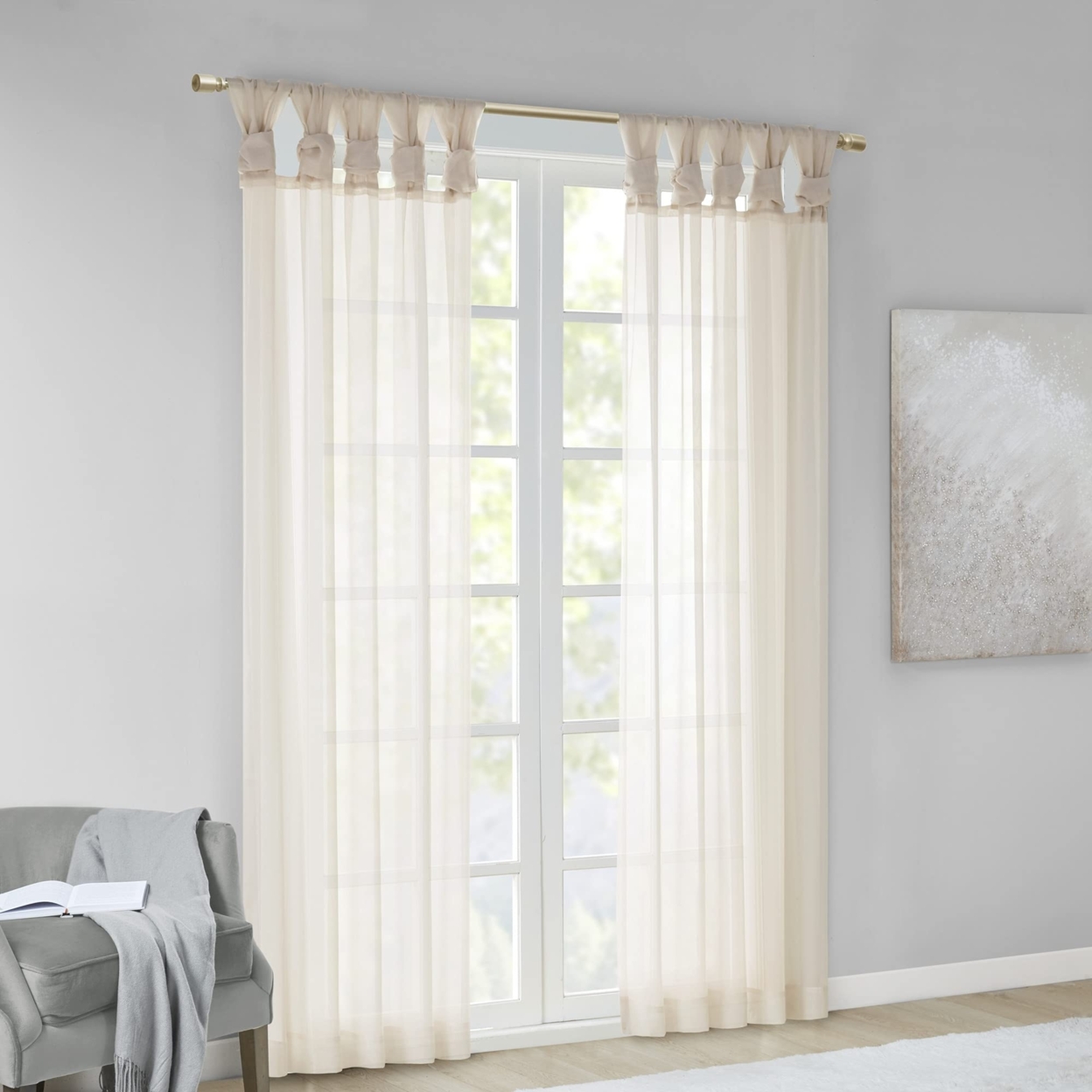 Cannon Sheer 50x96 Ivory Window Panel Pair - Walmart.com