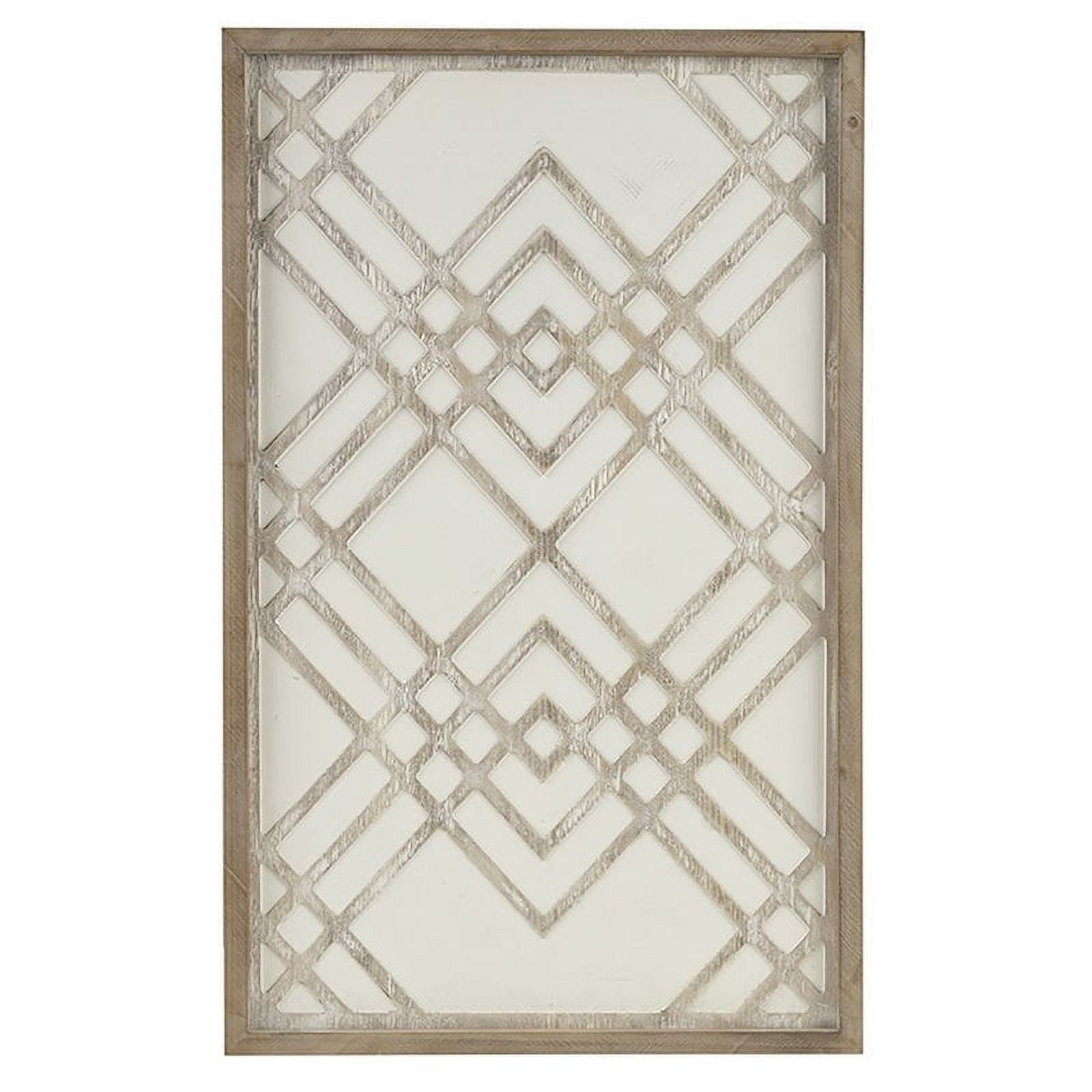 Madison Park Exton Geo MDF Wood Panel Wall Decor in White Finish ...