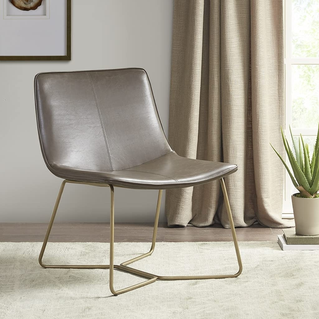 Madison Park Fallon Accent Chair with Brown and Gold Finish MP100-1084 ...