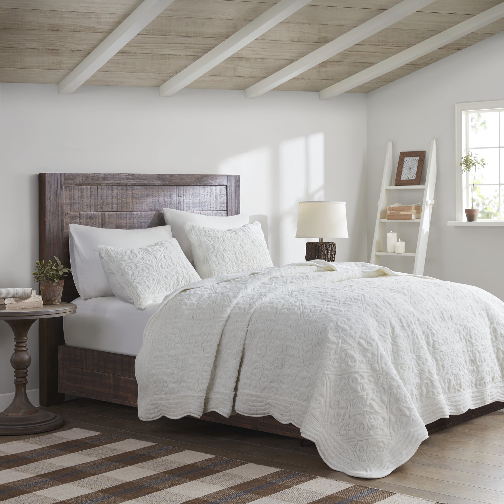 Madison Park Full/Queen Summer Quilt Set Lightweight Faux Fur All ...