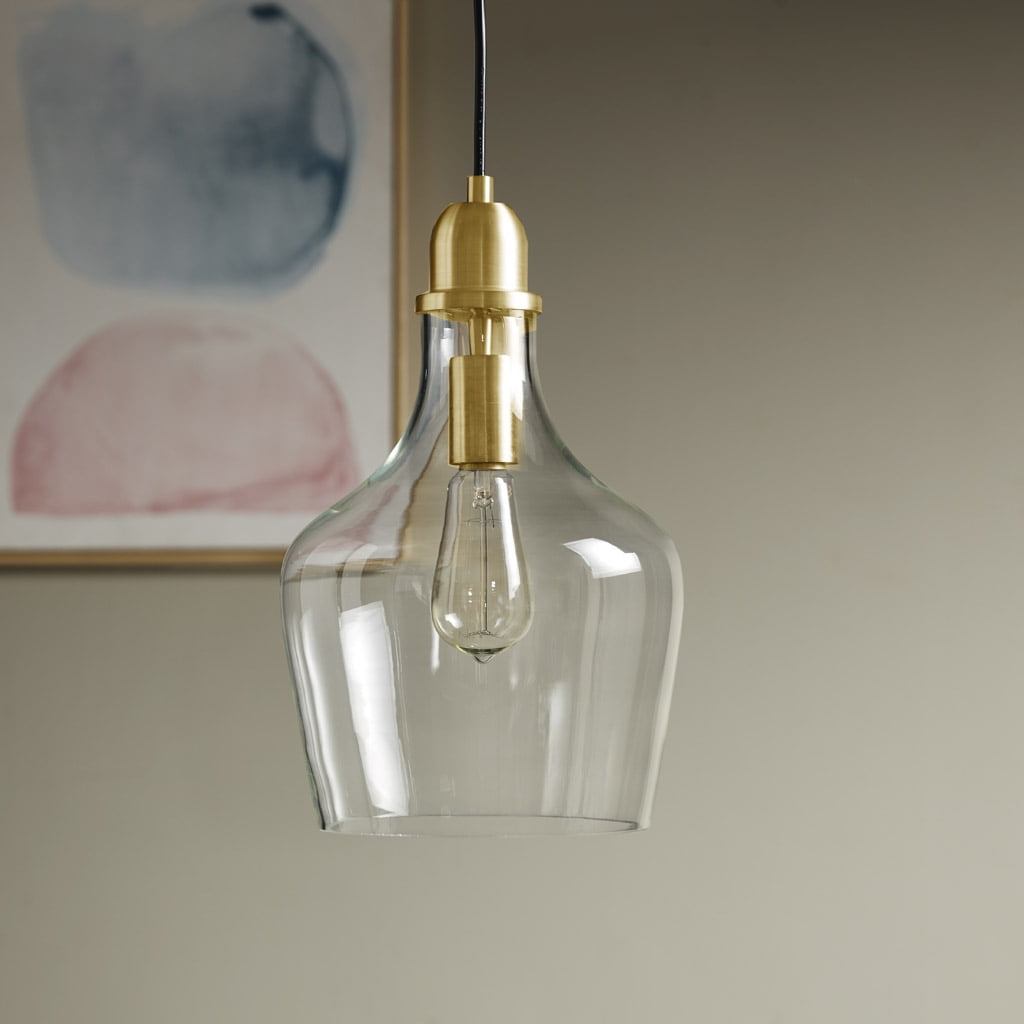 Hampton Hill Auburn Gold Metal Ceiling Fixture with 1-Light, Bell ...