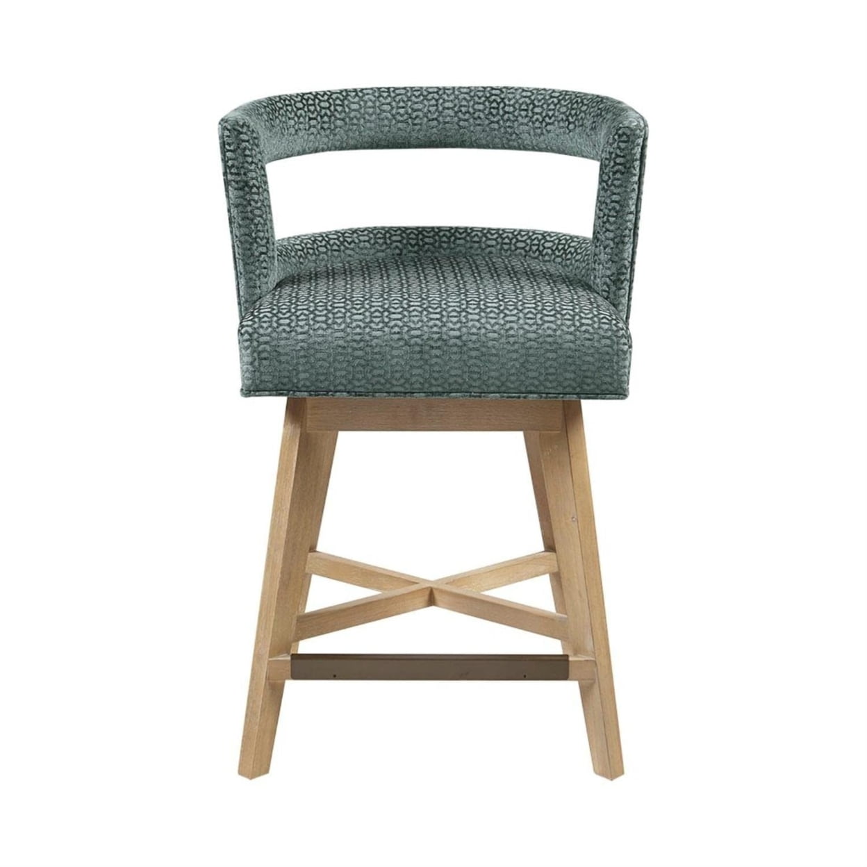 Madison Park Modern Glenwood Glenwood Swivel Counter Stool with Blue ...