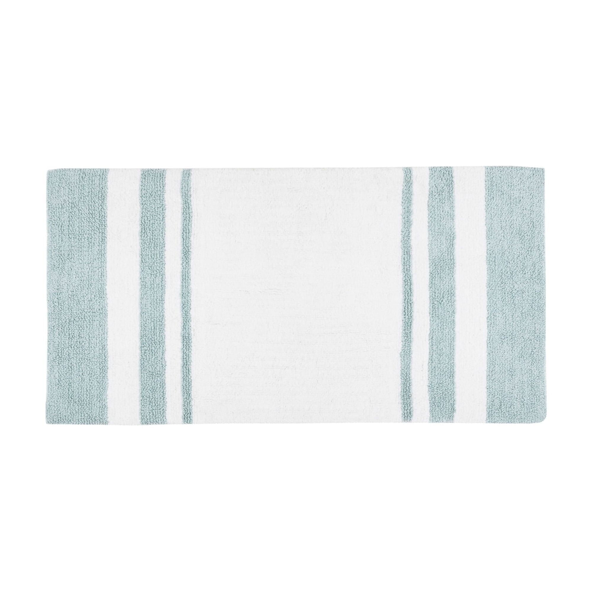 Madison Park Reversible Bathroom Rug, 100% Cotton, Absorbent, Aqua, 27 ...