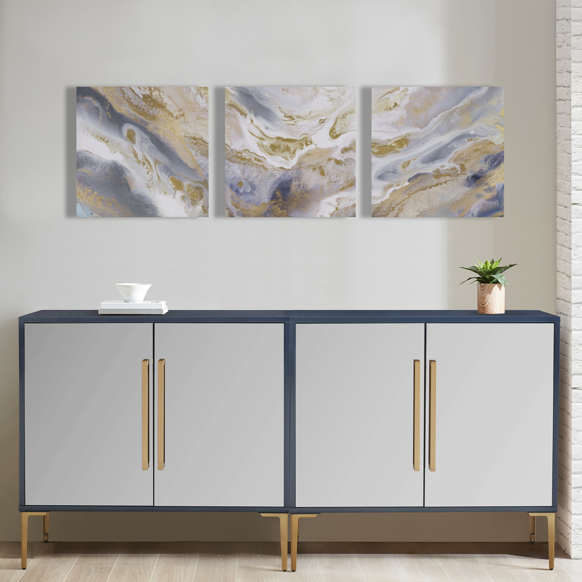 Trademark Art "Music Store II" Canvas Art by Roderick Stevens 3-Panel ...