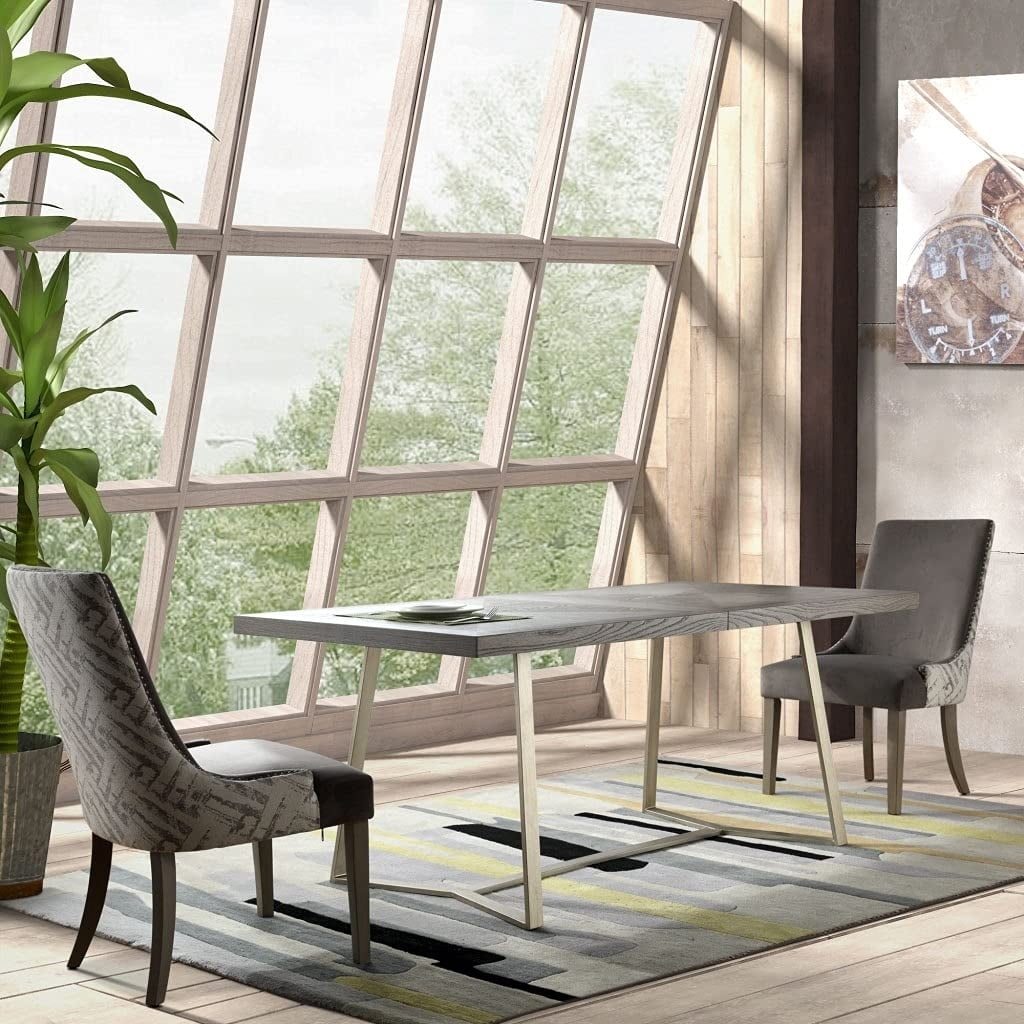 Madison Park Transitional Boulder Dining Table with Light Grey MP121 ...