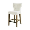 Madison Park Tufted Back Counter Stool - Cream - Walmart.com