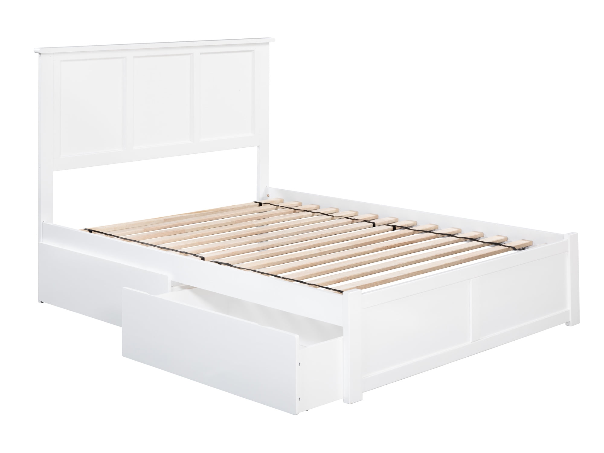 Madison Platform Bed with Flat Panel Foot Board and 2 Urban Bed Drawers ...