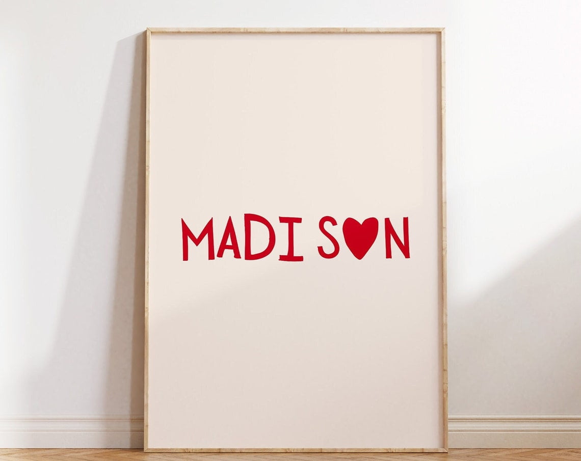 Madison Print Madison Wall Art Madison Wisconsin Art Madison Heart ...