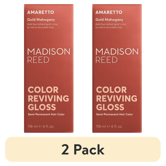 (2 pack) Madison Reed Color Reviving Hair Gloss, Amaretto Brown (Gold ...