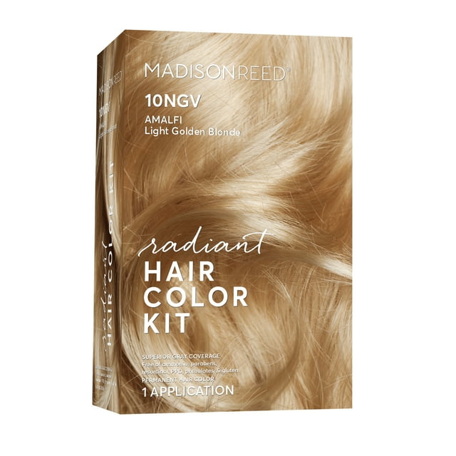 Madison Reed Radiant Permanent Hair Color Kit, Amalfi, (10NGV), Light ...
