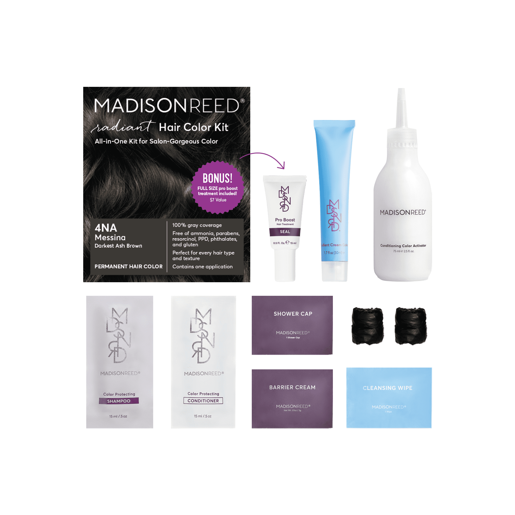Madison Reed Radiant Permanent Hair Color Kit with Bonus Pro Boost ...