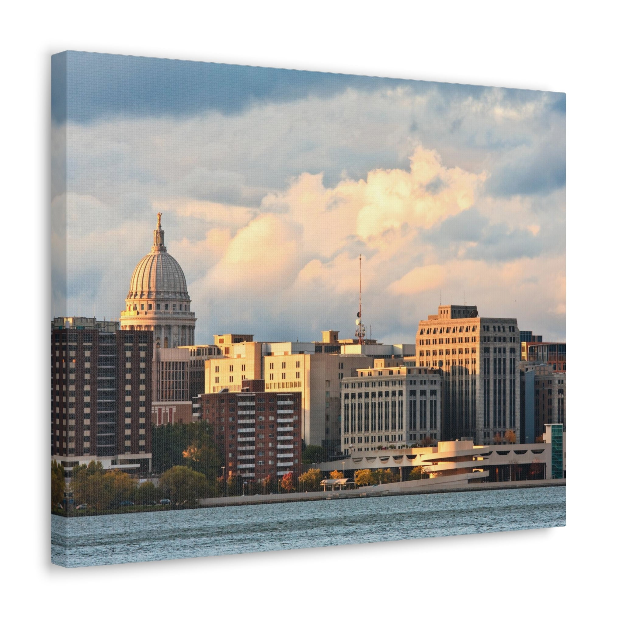 Madison Skyline Daytime Canvas Artwork Breathtaking Stunning Cityscape ...
