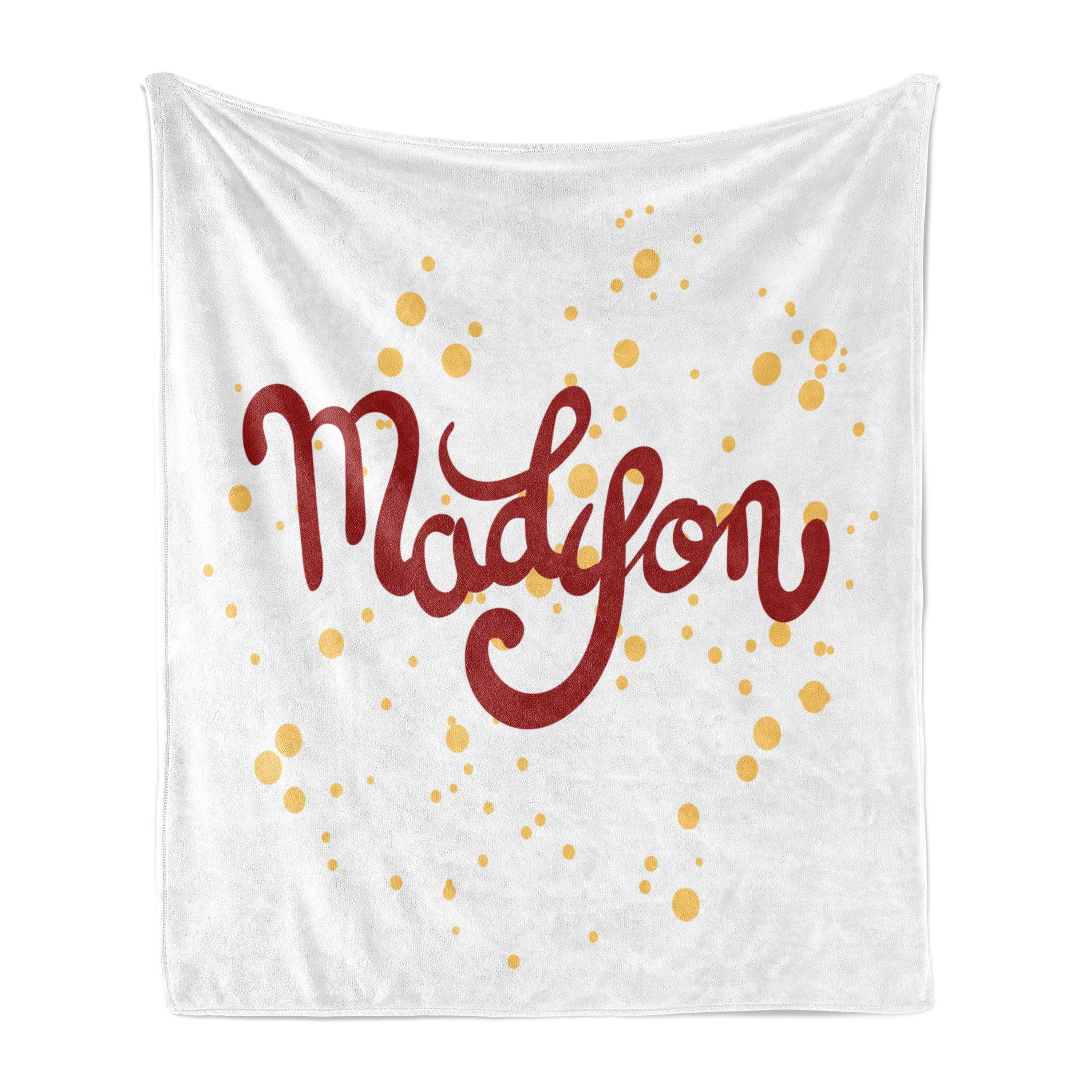 Madison Soft Flannel Fleece Blanket, Modern Calligraphy Design Hand ...