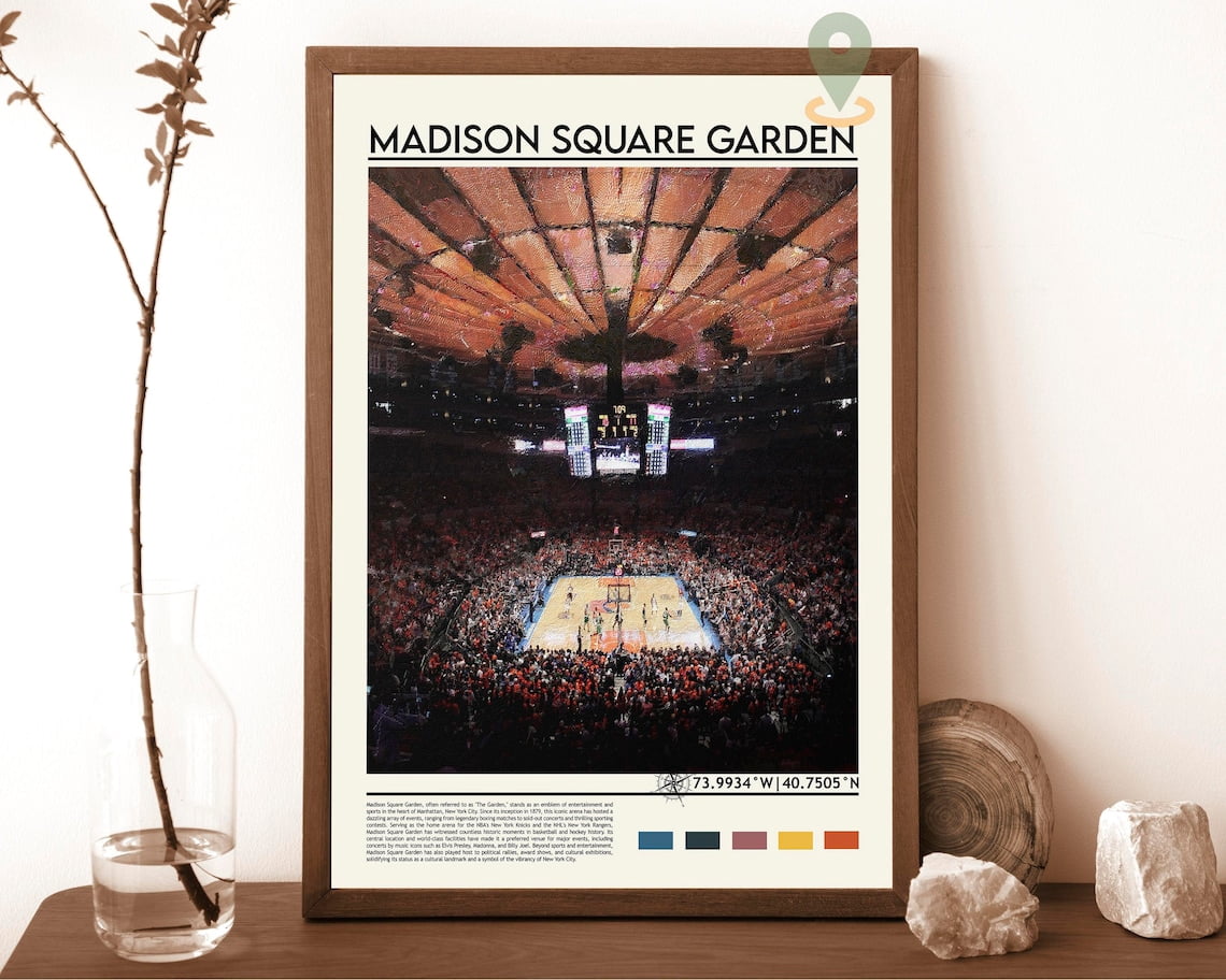 Madison Square Garden Print, Madison Square Garden Wall Art, Madison ...