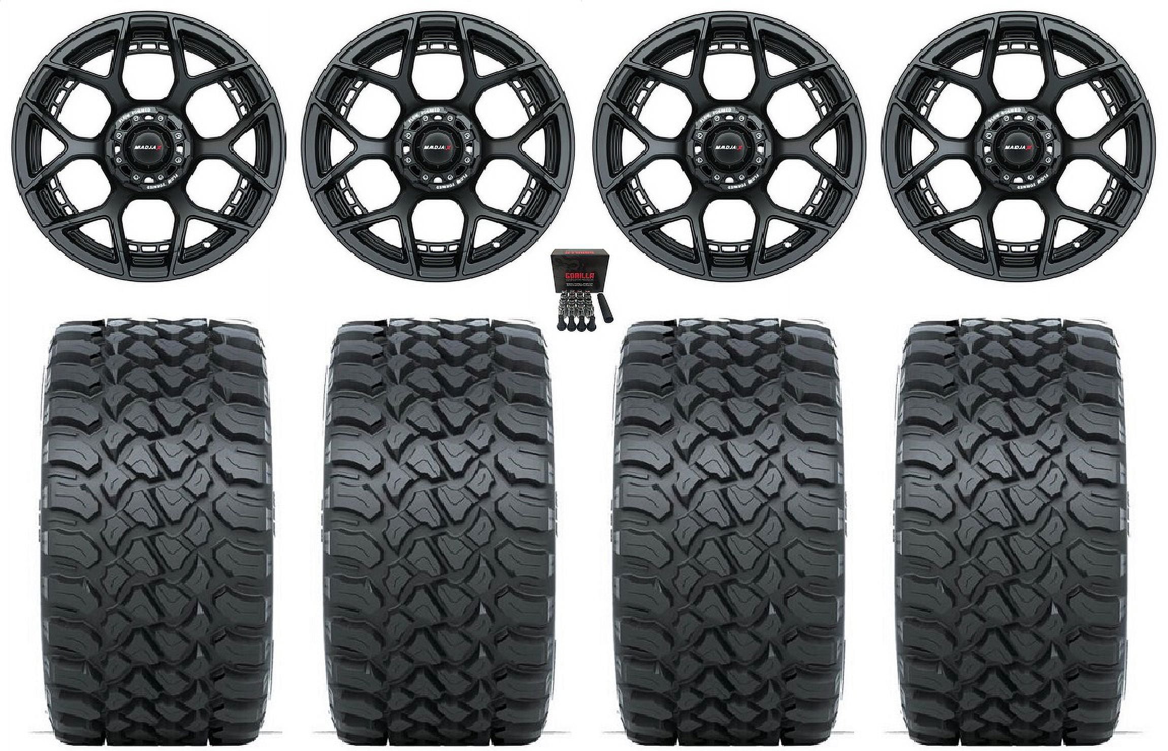 Madjax Evolution 15" Golf Wheels Black 23" Nomad Tires E-Z-GO & Club ...