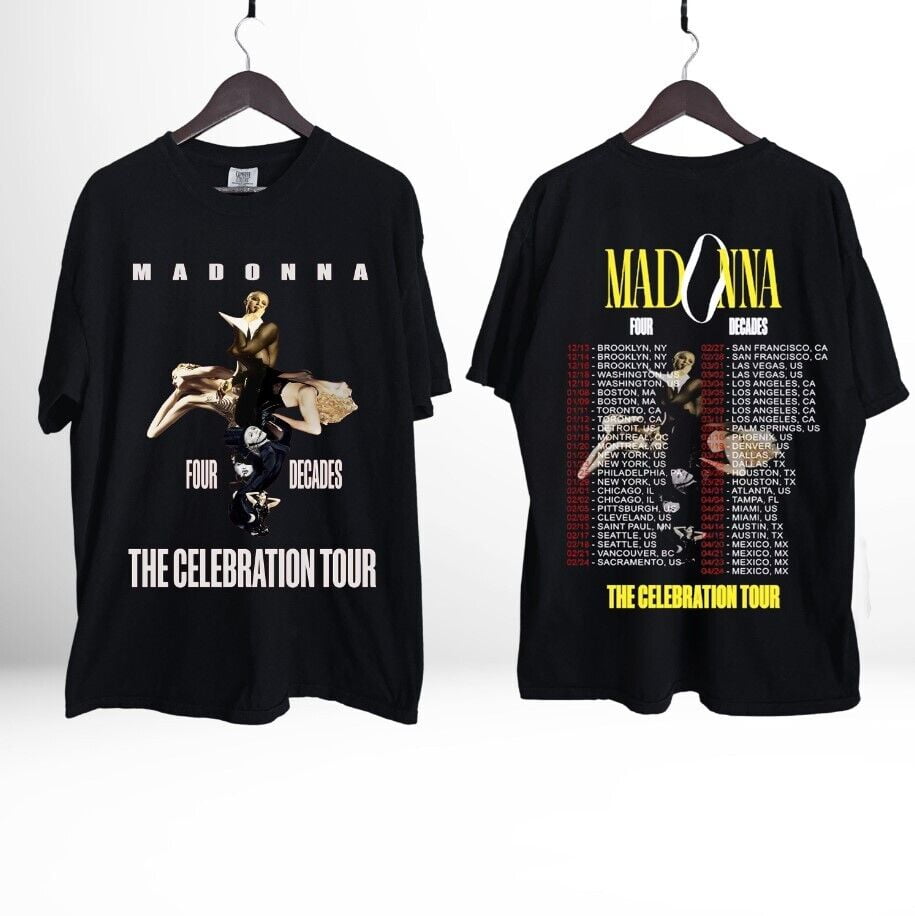 Madonna 2024 Tour Shirt, Madonna Celebration Tour tshirt For Fans ...
