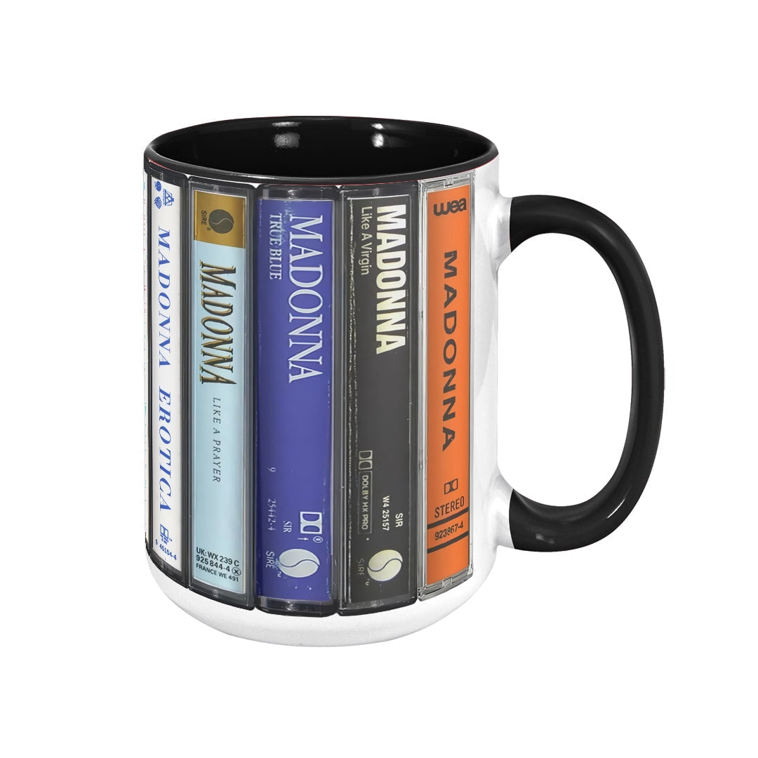 Madonna Albums Cassette Retro Collection Accent Mug Classic Pop Coffee ...