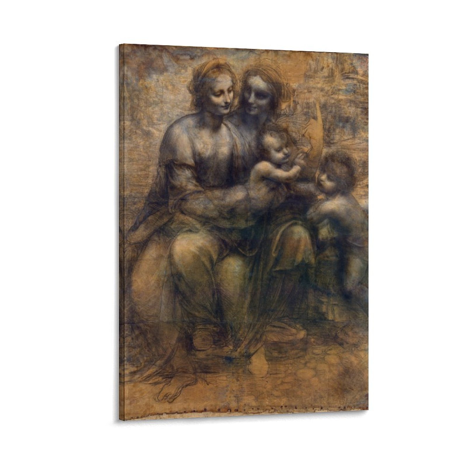 Madonna And Child with St. Anne And John The Baptist Picture Print ...