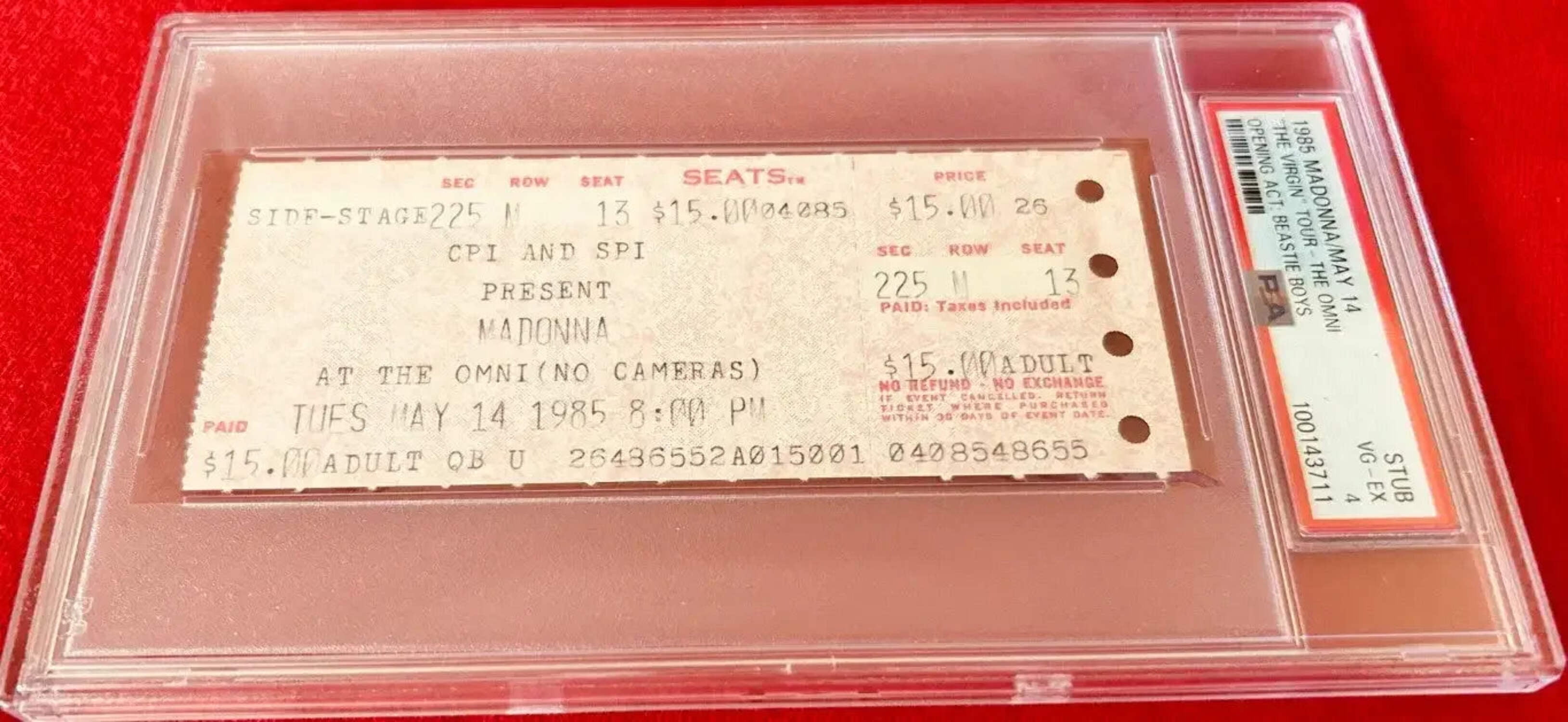 Madonna Virgin Tour Beastie Boys 1985 concert Atlanta Omni ticket stub ...