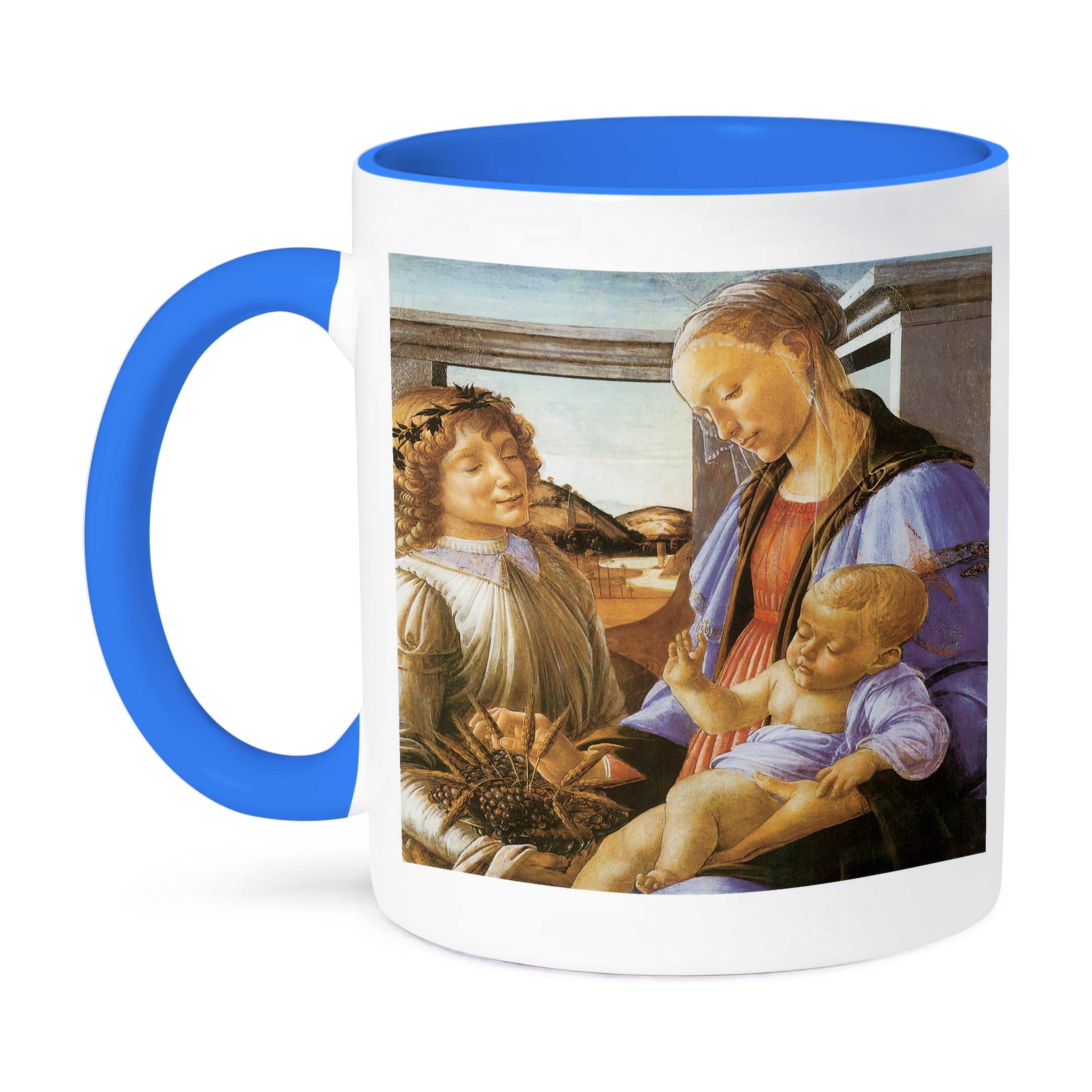 3dRose, Madonna of the Eucharist by Sandro Botticelli, 15oz Two-Tone ...