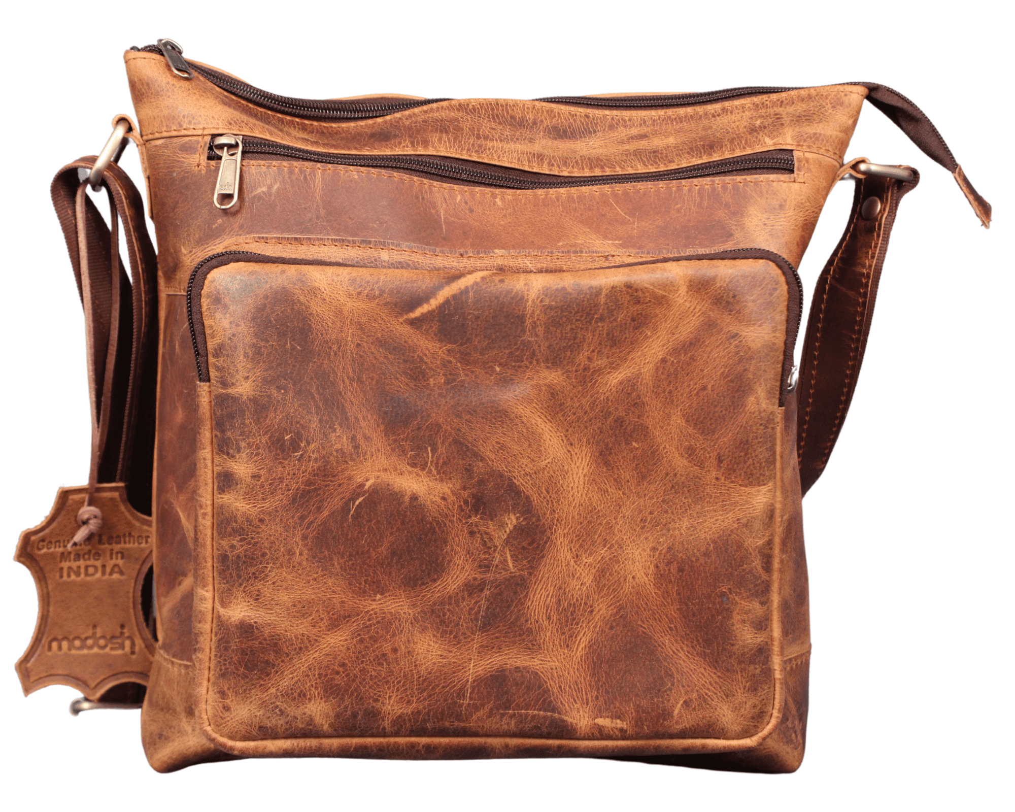 Madosh, Women's Genuine Leather Crossbody Bag Brown Office Messenger ...