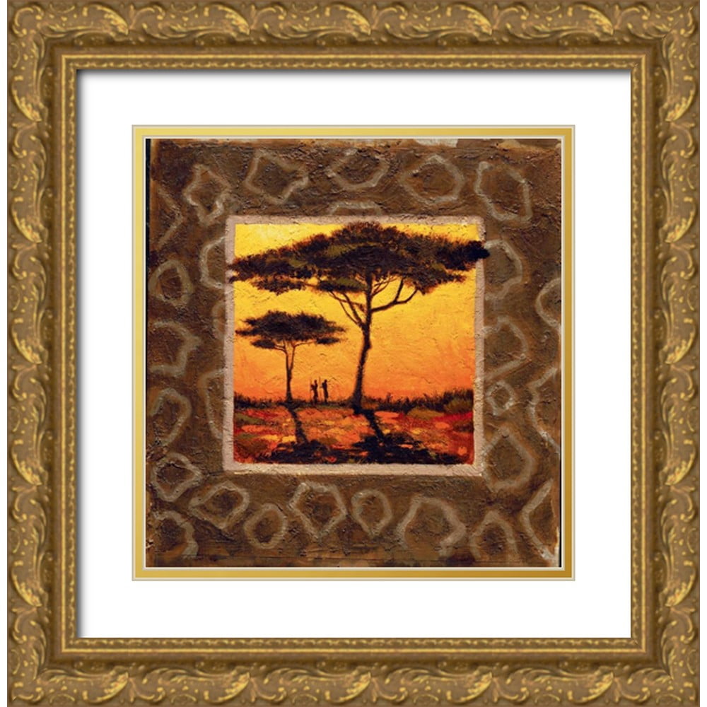 Madou 12x12 Gold Ornate Wood Framed with Double Matting Museum Art ...
