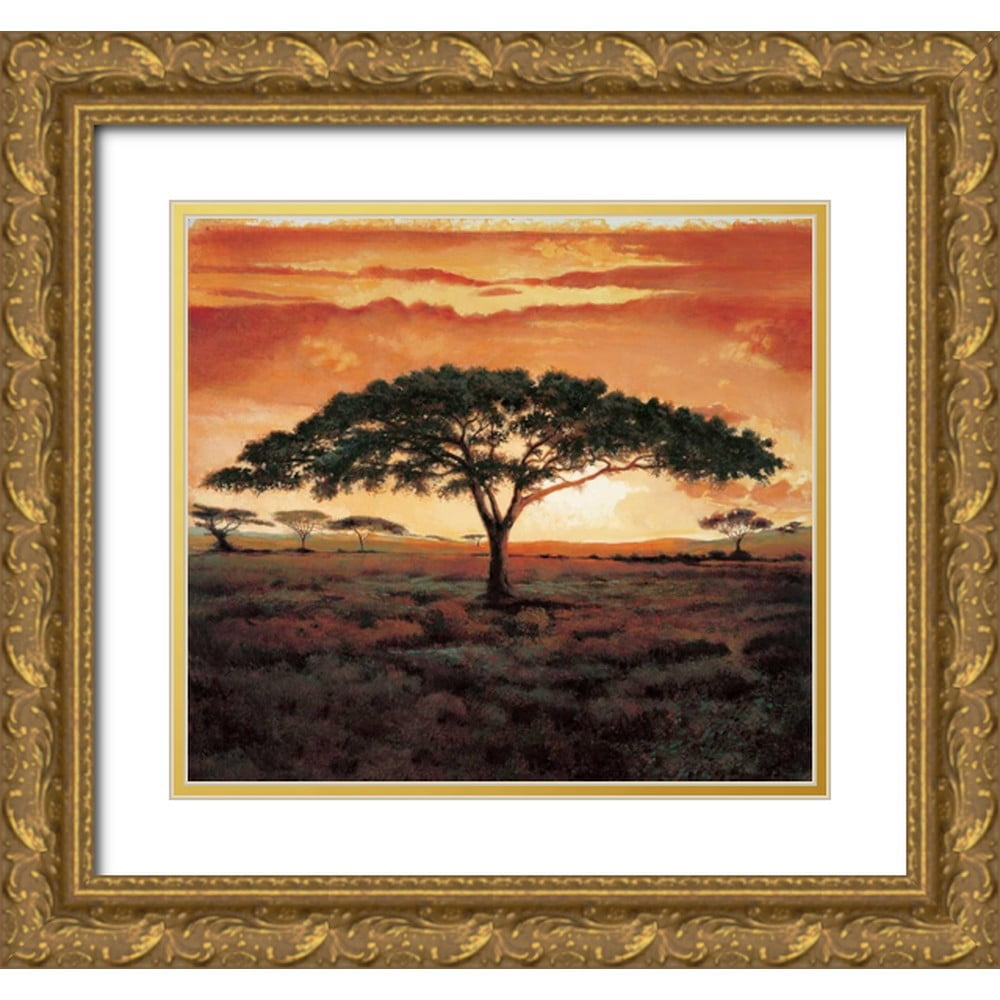 Madou 28x26 Gold Ornate Wood Framed with Double Matting Museum Art ...
