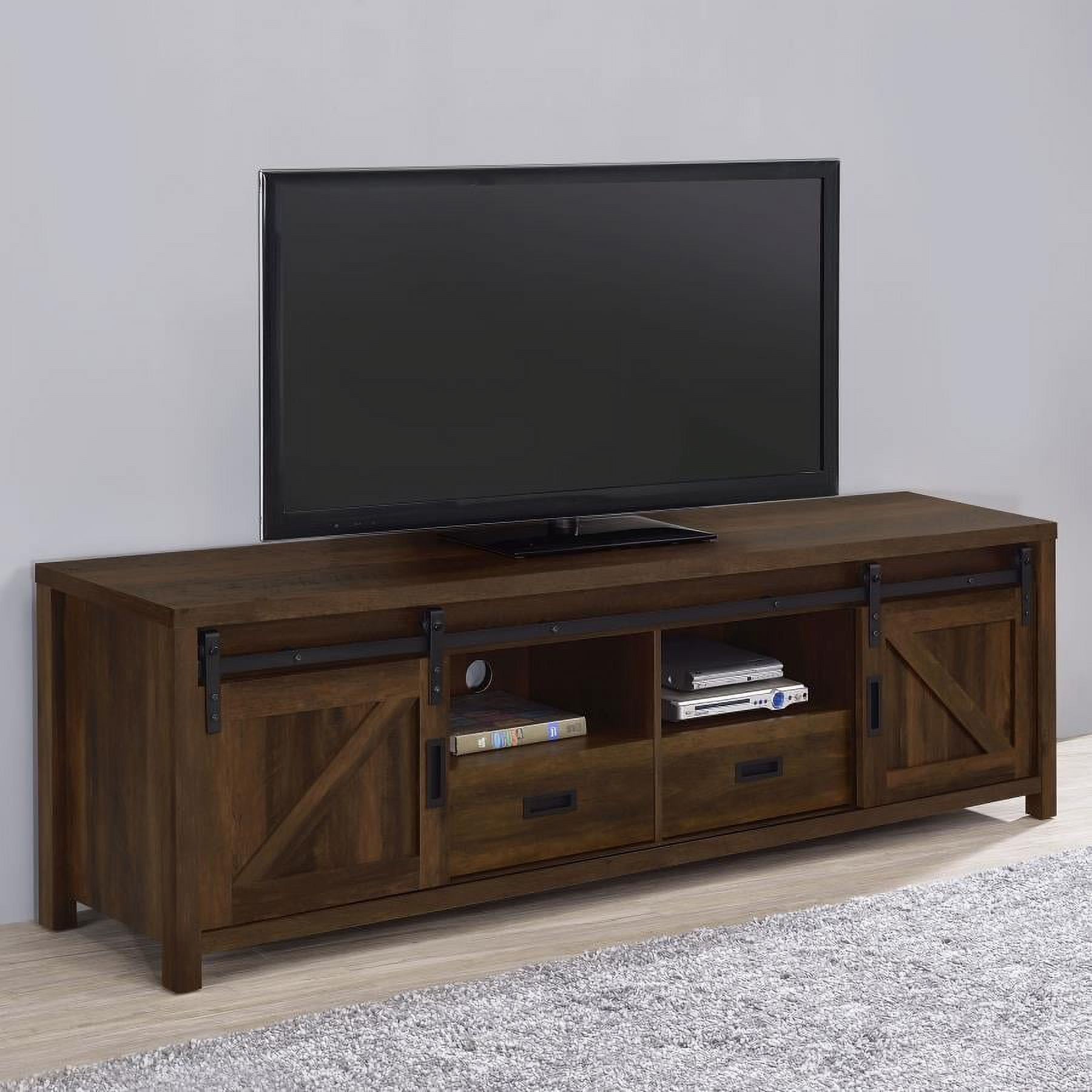 Madra Rectangular TV Console with 2 Sliding Doors - Walmart.com