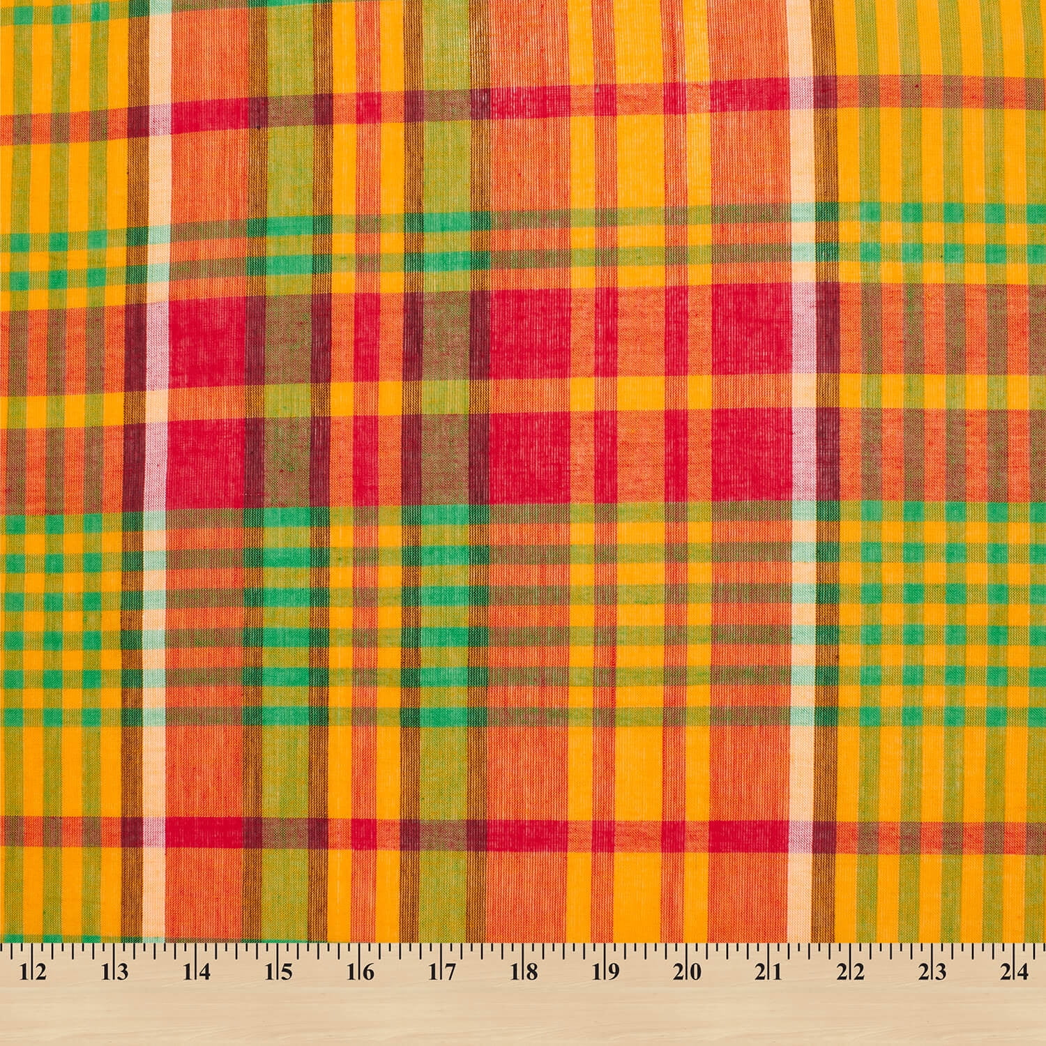 Madras Plaid Fabric (Style 322) 100% Cotton Printed Fabric 44/45" Wide ...