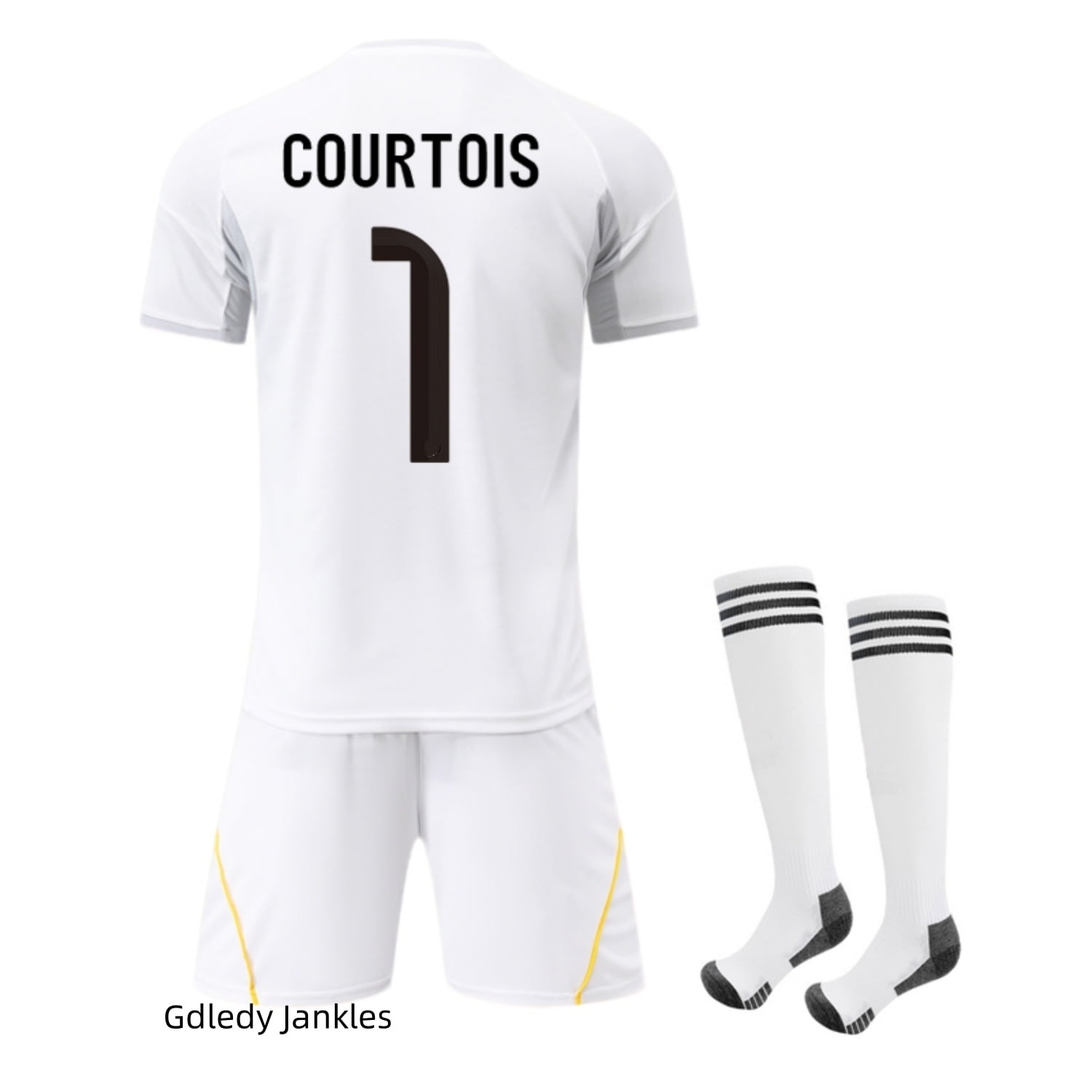 Los Blancos 25/26 Authentic #1 Courtois Home Soccer Jersey Kit ...
