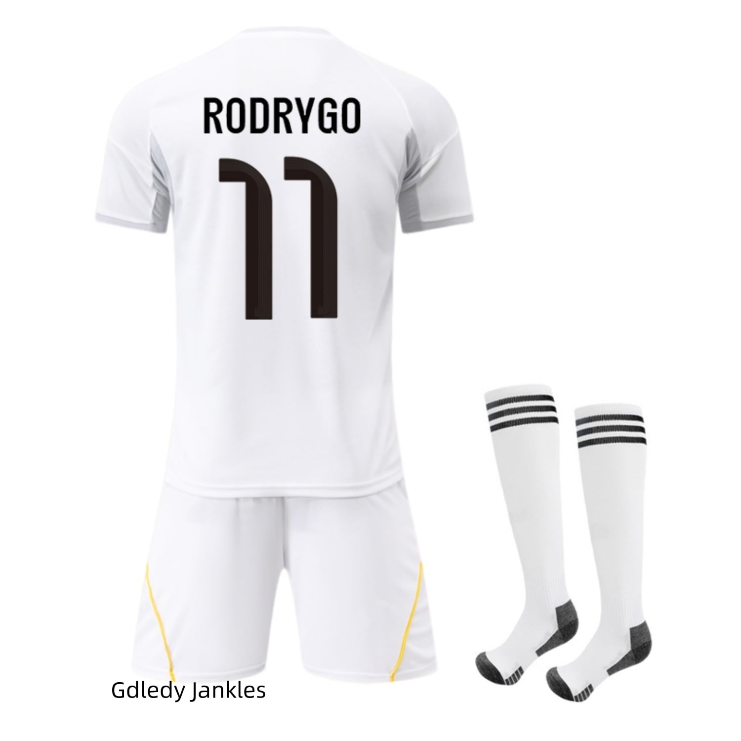 Los Blancos 25/26 Authentic #11 Rodrygo Home Soccer Jersey Kit ...