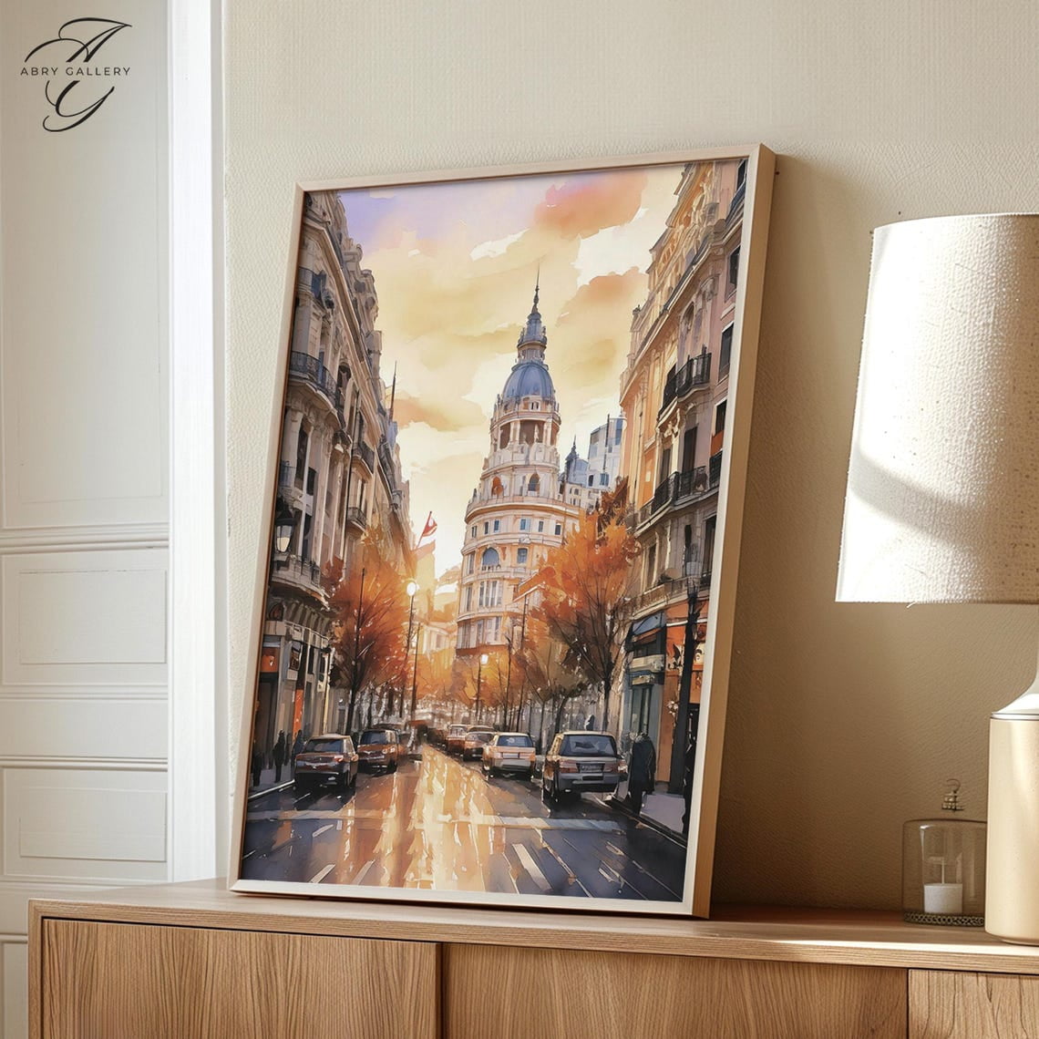 Madrid Gran Via Poster: Spanish Cityscape Autumn Art, Unframed Poster ...