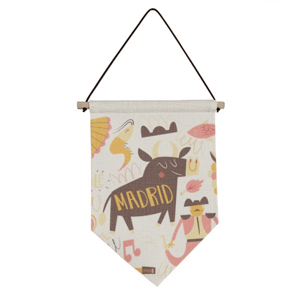 Madrid Spanish Bullfight Music Fiesta Canvas Flag Hanging Wall Art ...