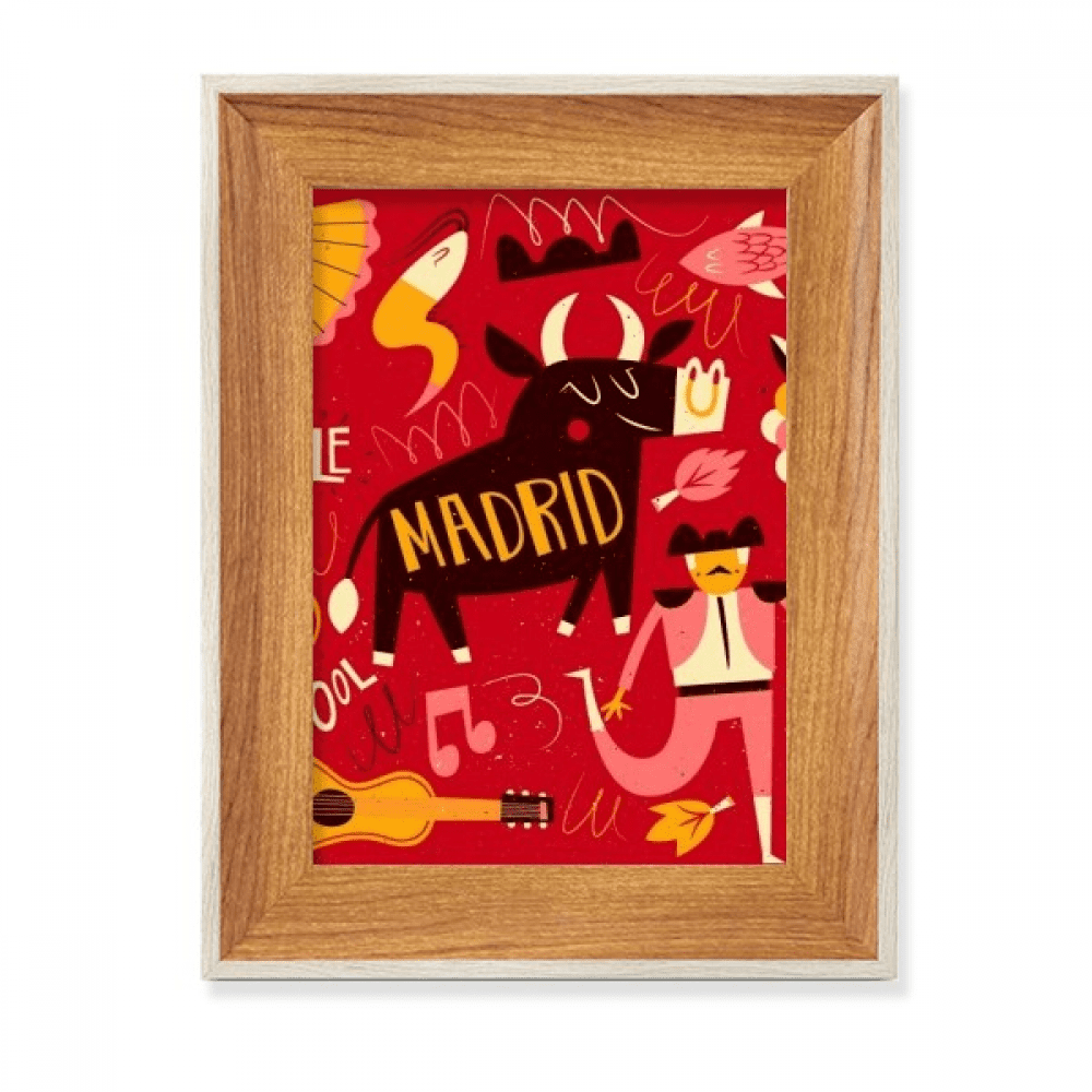 Madrid Spanish Bullfight Music Fiesta Desktop Wooden Photo Frame ...