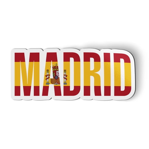 Madrid Spanish Flag - 5.5" Magnet for Car Locker Refrigerator - Walmart.com