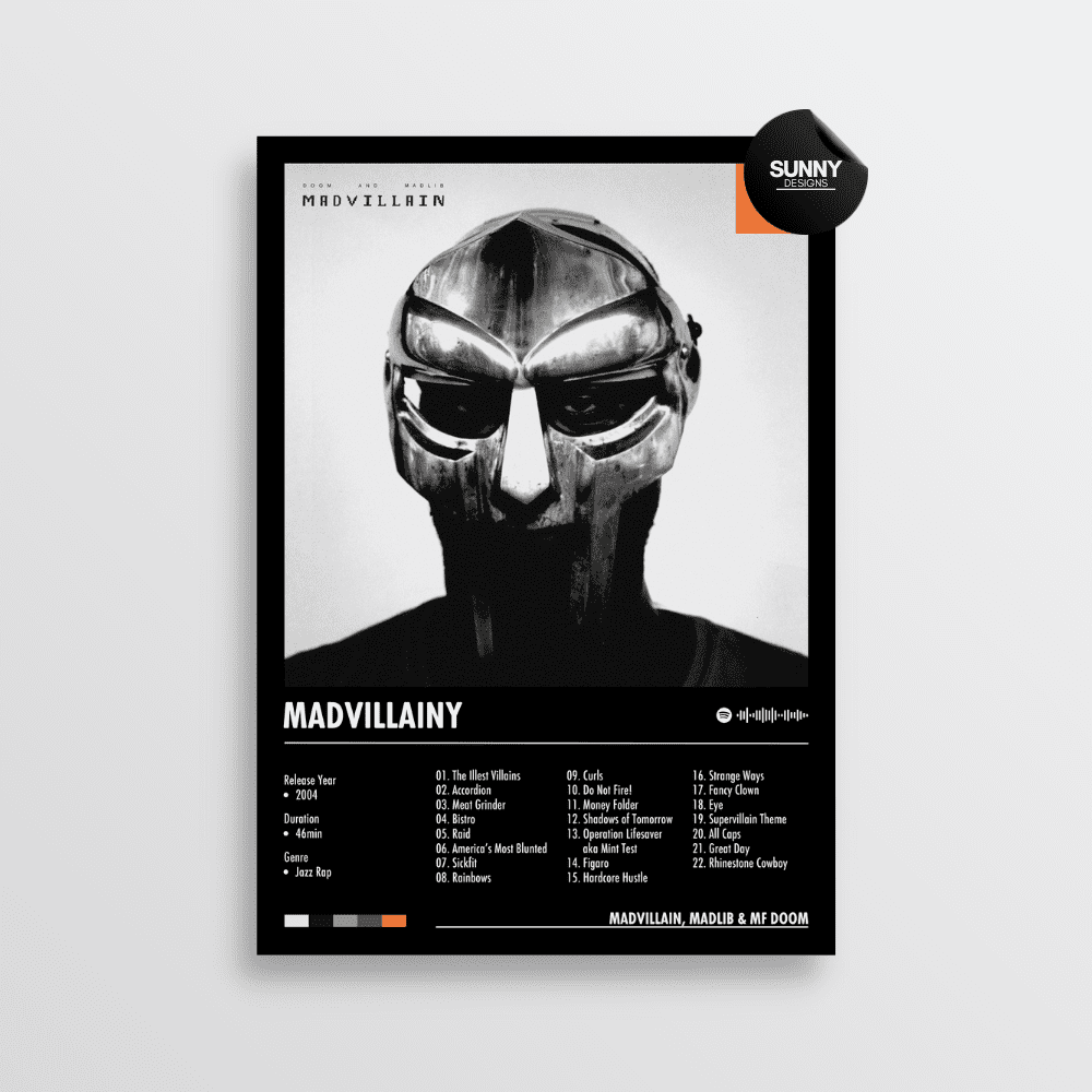 Madvillain, Madlib & MF Doom - Madvillainy, Album Cover Poster, Music Poster, Album Poster ...
