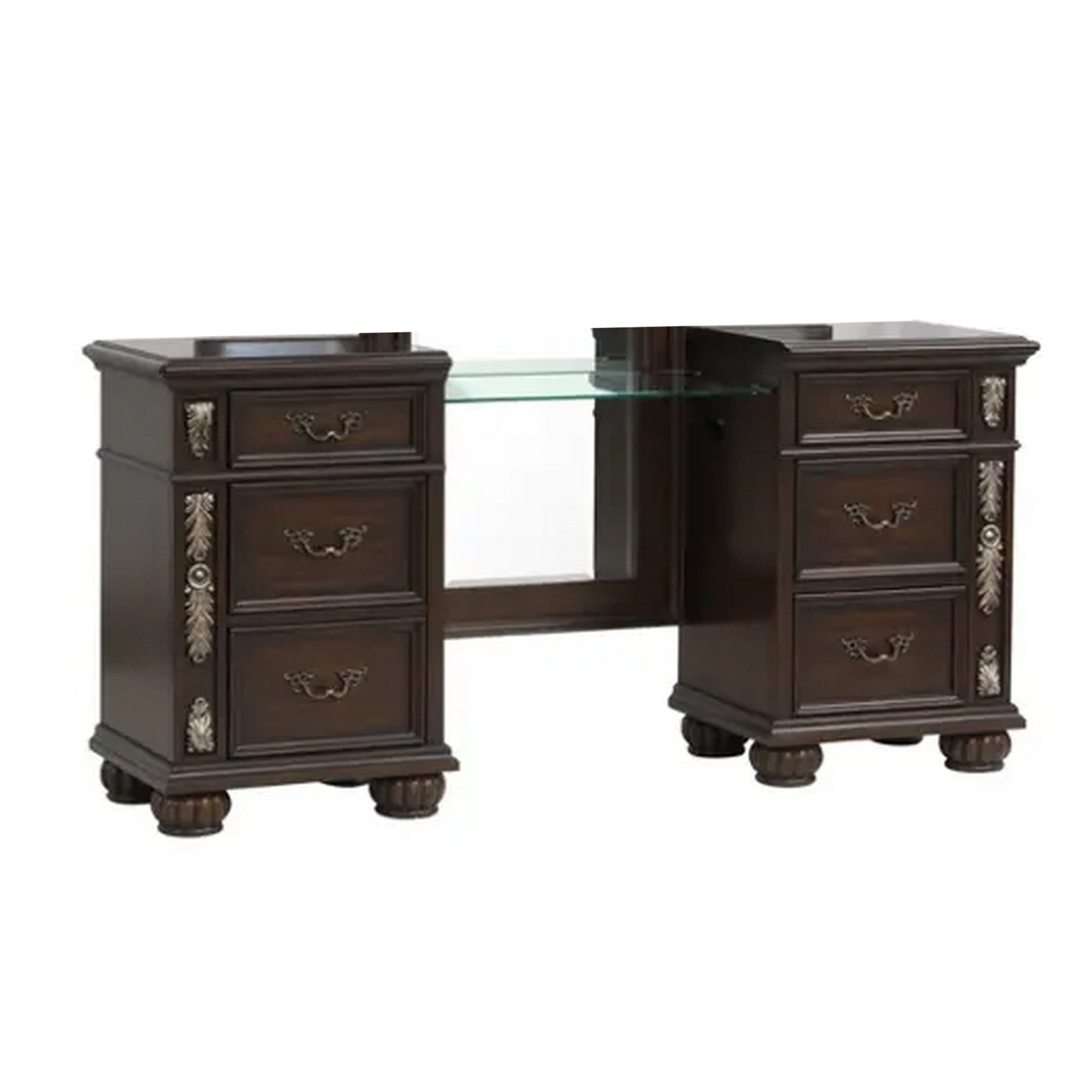 Mady Modern 68 Inch Bedroom Makeup Vanity Furniture, Espresso Finish ...