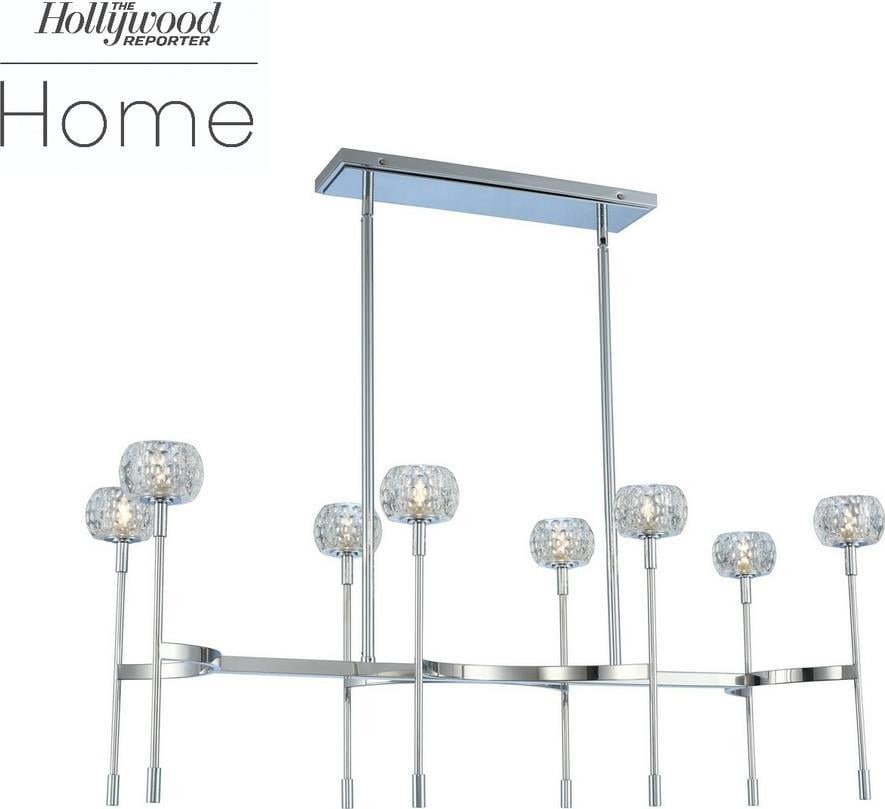 Mae 8 Light Island-Sleek Design with Dimpled Glass - Walmart.com