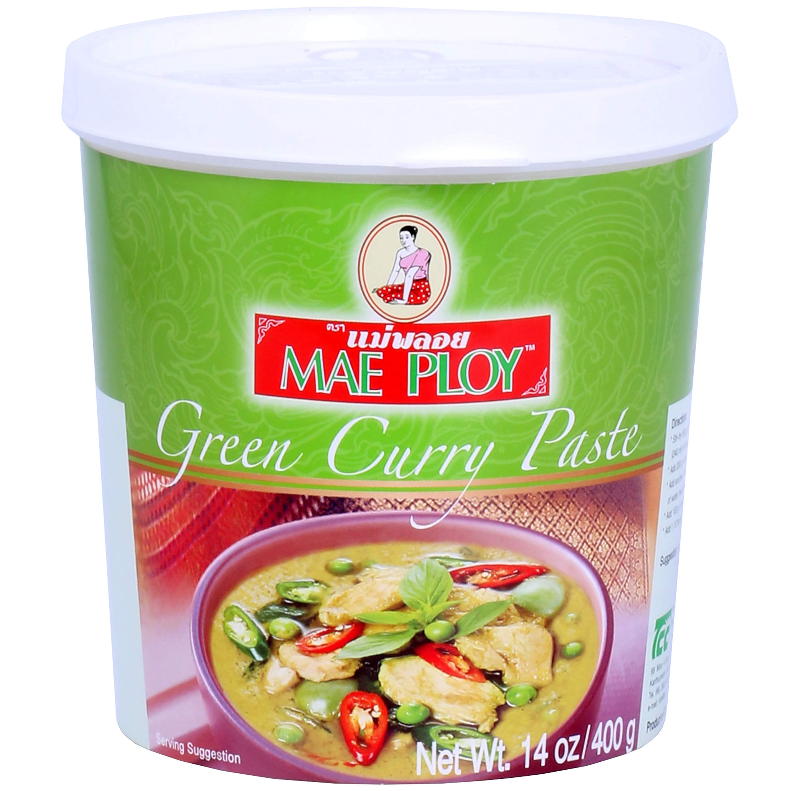 Mae Ploy Green Curry IEF31 Paste, Authentic Thai Green Curry Paste for ...