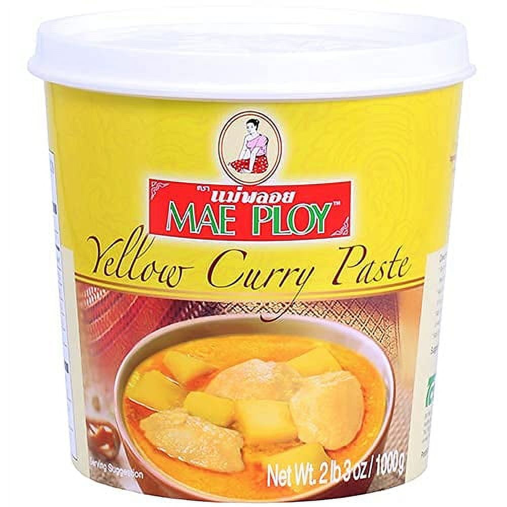 Mae Ploy Authentic Thai Yellow Curry Paste, No MSG/Preservatives, 35oz ...