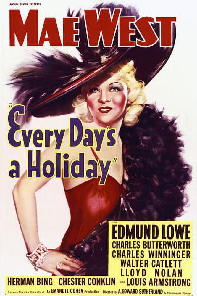Mae West in Every Days A Holiday 24x36 Poster - Walmart.com