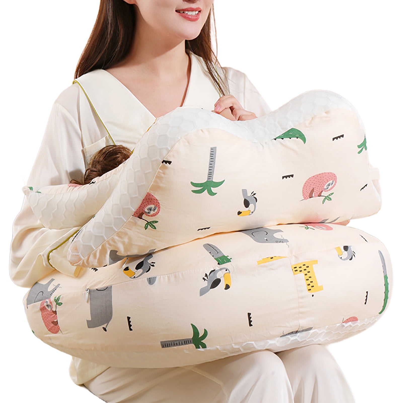 MaeBabies Nursing Pillow for Breastfeeding with Adjustable Waist Strap ...