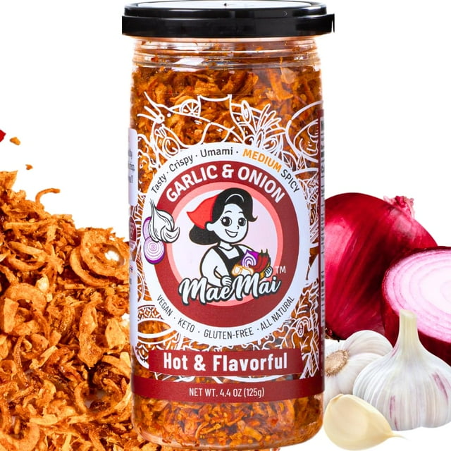 MaeMai Chili Crisp SCH4 (MEDIUM HOT Spice) - Crunchy Spicy Flakes - All ...