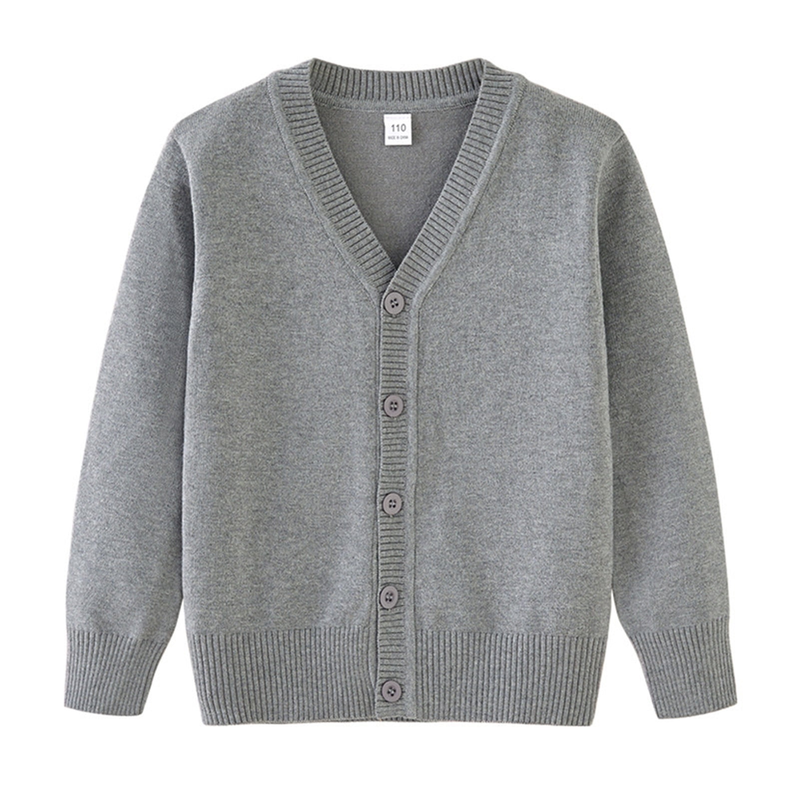 Maean Boys Girls Cardigans Sweater V Neck Long Sleeve Button Ribbed ...